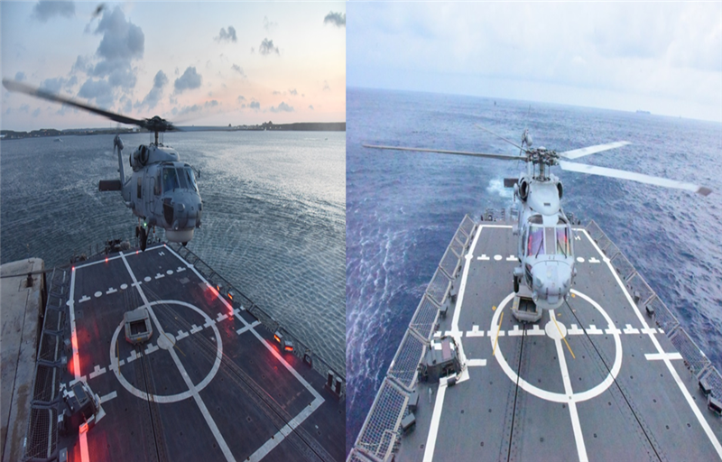 ROCS Cheng-gong conducts helicopter take-off and landing training ...