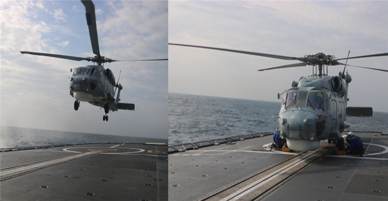 ROCS Kun-ming conducts helicopters take-off and landing training - News ...