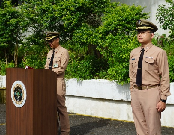 The commanding officer of Naval Communication Systems Command, CPT. Chen, presided over the ...